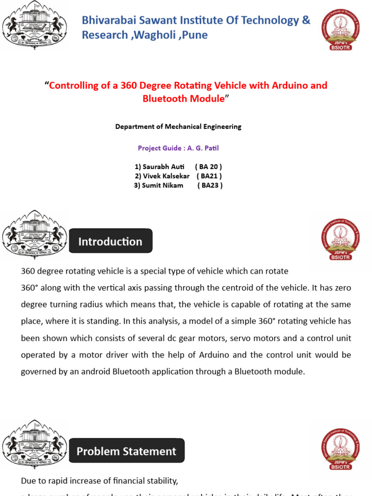 Controlling of A 360 Degree Rotating Vehicle With Arduino and Bluetooth ...