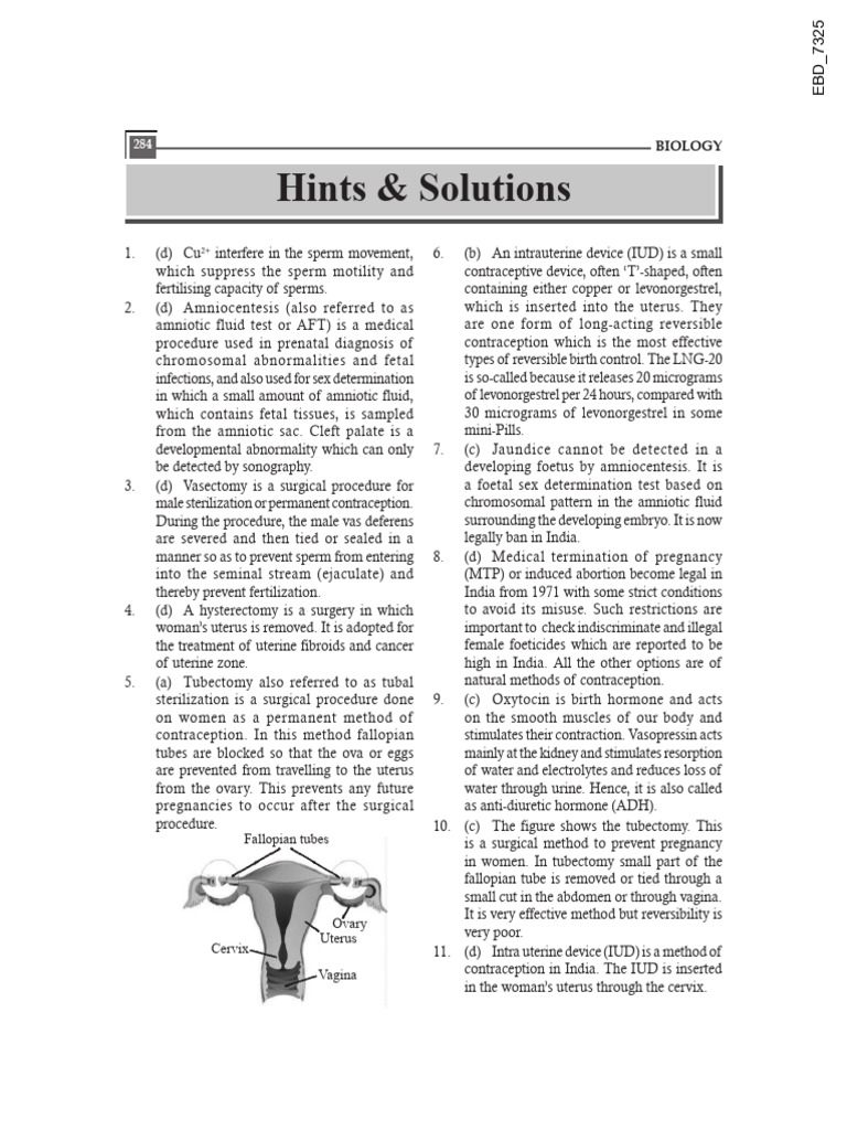 ANSWER - Reproductive Health | PDF | In Vitro Fertilisation | Fertilisation