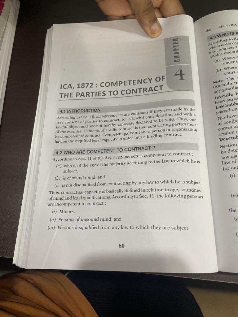 Chapter 4 ICA 1872 Competency of Parties To Contract | PDF
