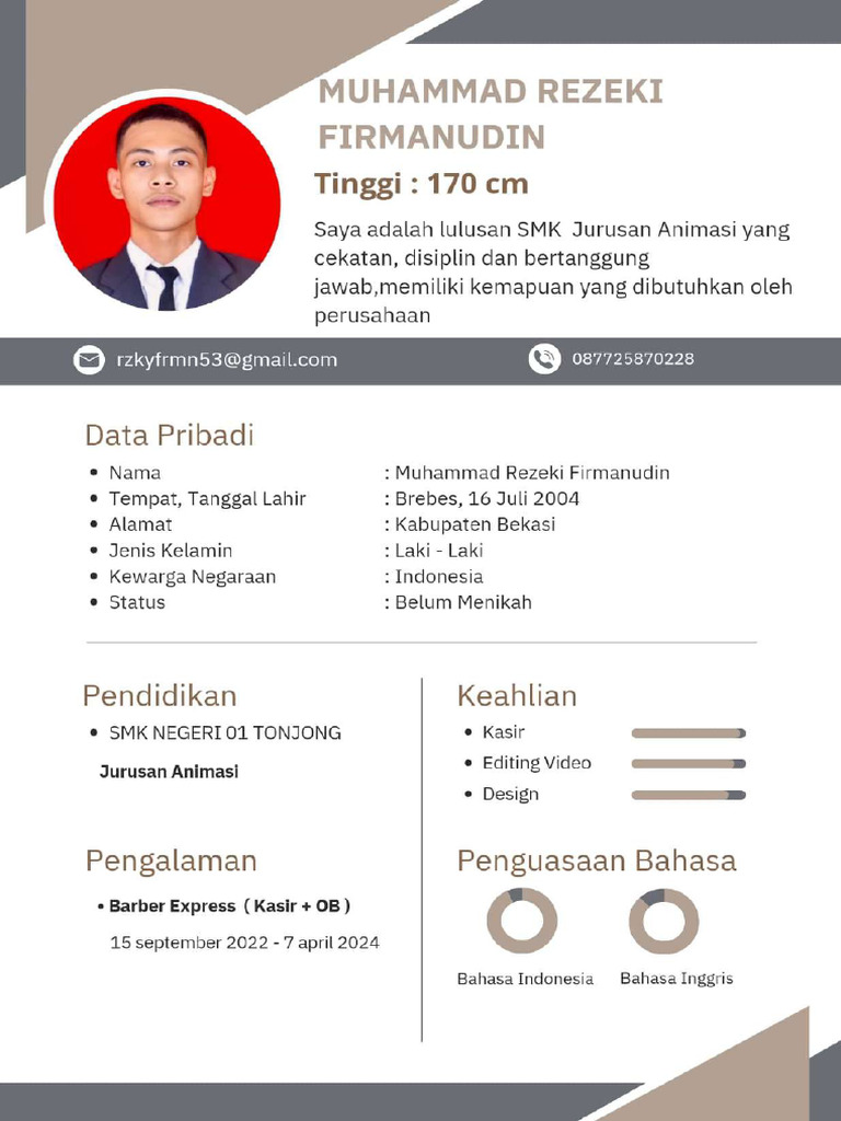 CV+Berkas - Muhammad Rezeki Firmanudin | PDF