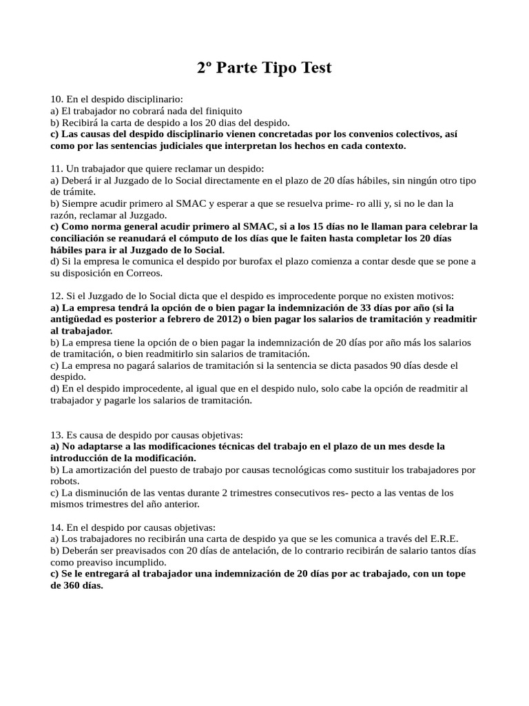 Fol Tipo Test | PDF | Negocios | Derecho
