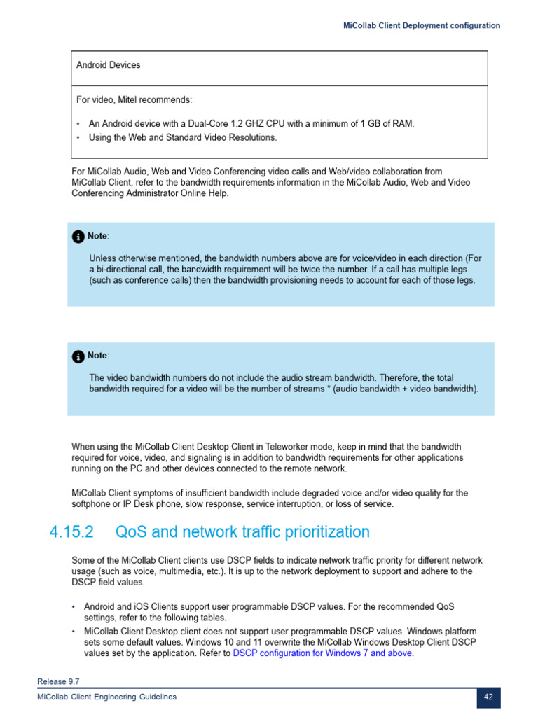 MiCollab Client QoS | PDF | Group Policy | Quality Of Service