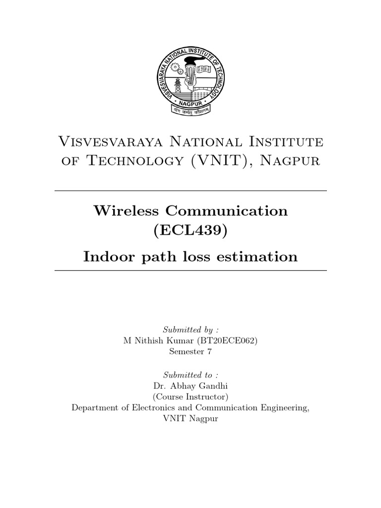 BT20ECE062 M Nithish 02 | PDF | Telecommunications | Information And Communications Technology