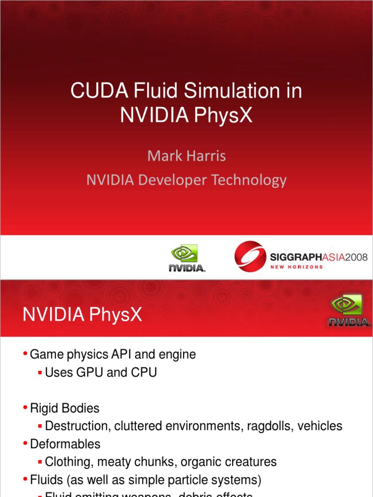 CUDA Physx Fluids - Harris | PDF | Navier–Stokes Equations | Parallel ...