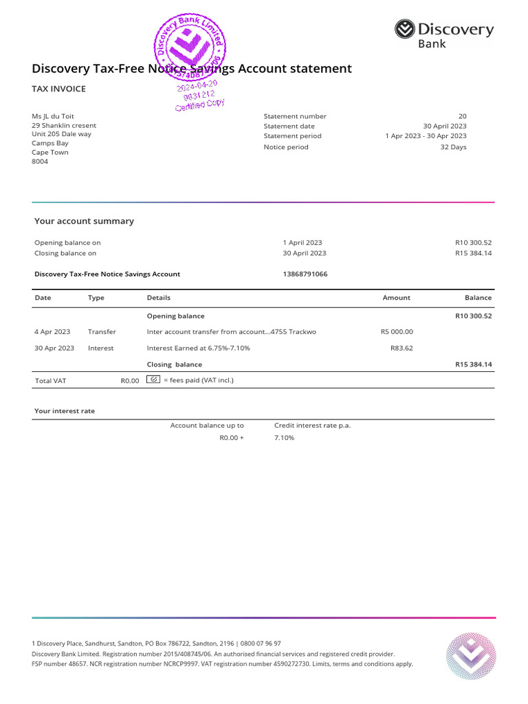 Bank Statements | PDF