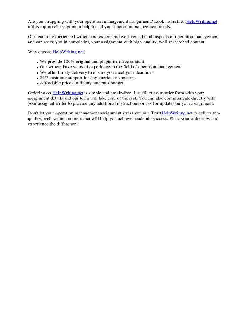Operation Management Assignment Help | PDF | Retail | Demand