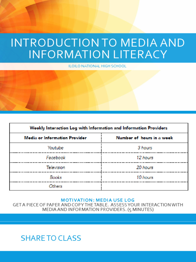 PPT1 Introduction To Media and Information Literacy 1 | PDF | Mass Media | Information