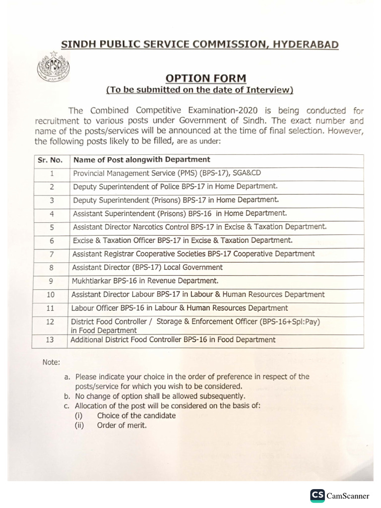 Cce Optional Form | PDF