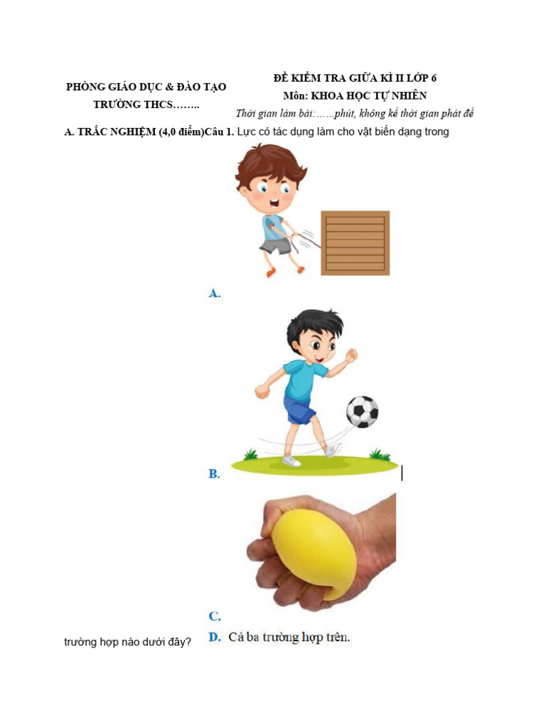 Đề KHTN6 GK2 3 | PDF