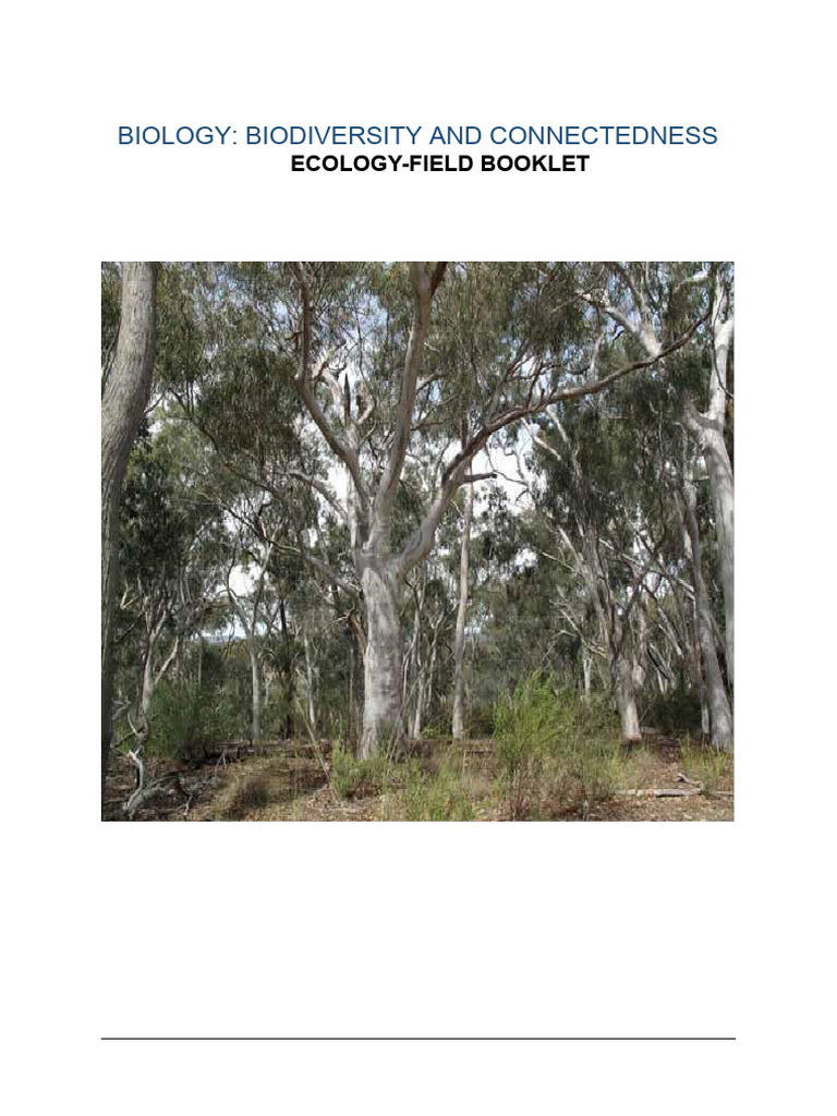 24S1 Ecology Field Guide Booklet | PDF | Ecosystem | Soil