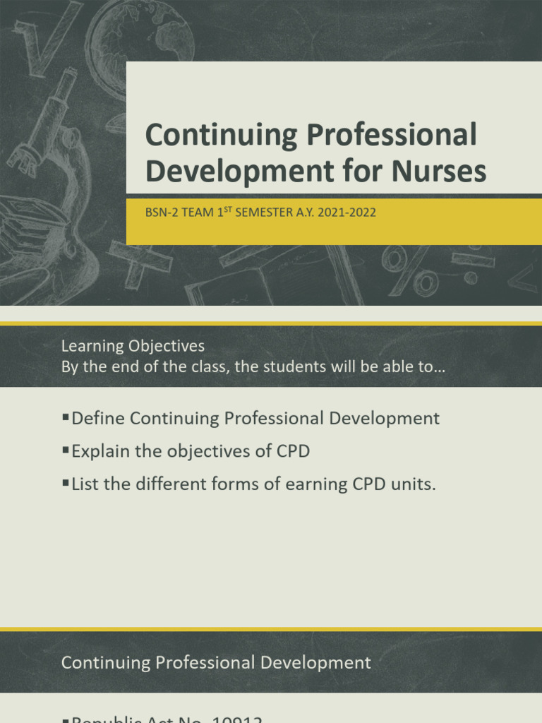 Continuing Professional Development for Nurses (Student'sCopy) | PDF | Professional Development ...