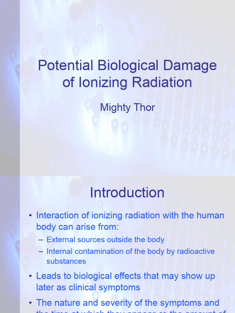 Biological Effects of Radiation | PDF | Blood | Human Body