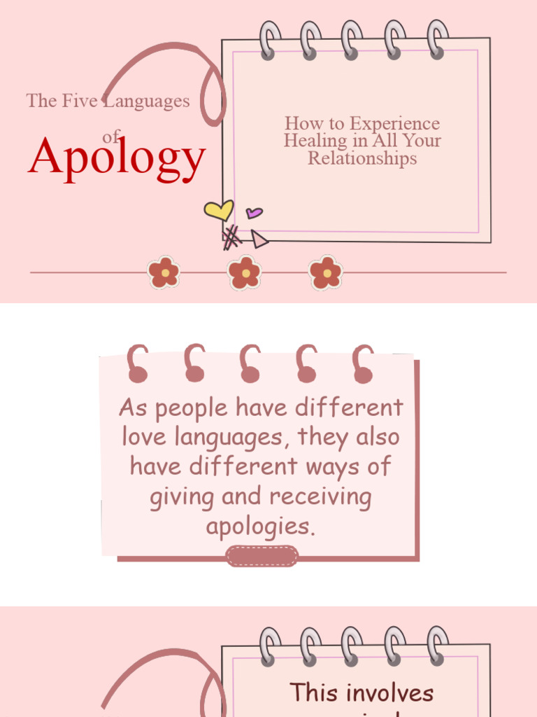 Five Apology Languages for Healing | PDF | Psychology | Psychological ...