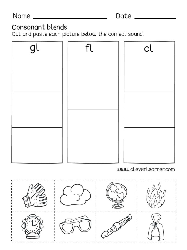 Preschool Consonant Blends With L 5d | PDF