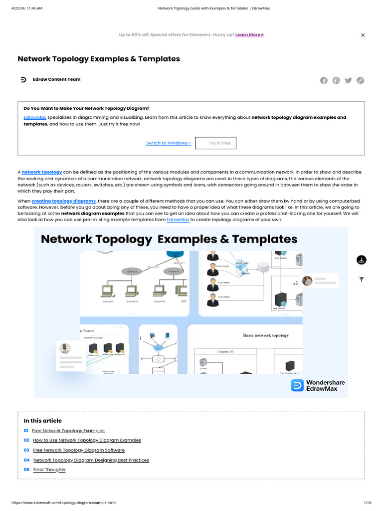 Network Topology Examples & Templates | PDF | Network Topology ...