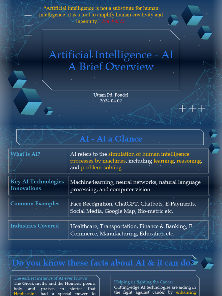 1 Uttam, Presention On AI 2024.04.02 | PDF | Artificial Intelligence | Intelligence (AI) & Semantics