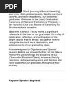 Graduation Ceremony Instructions Guide | PDF