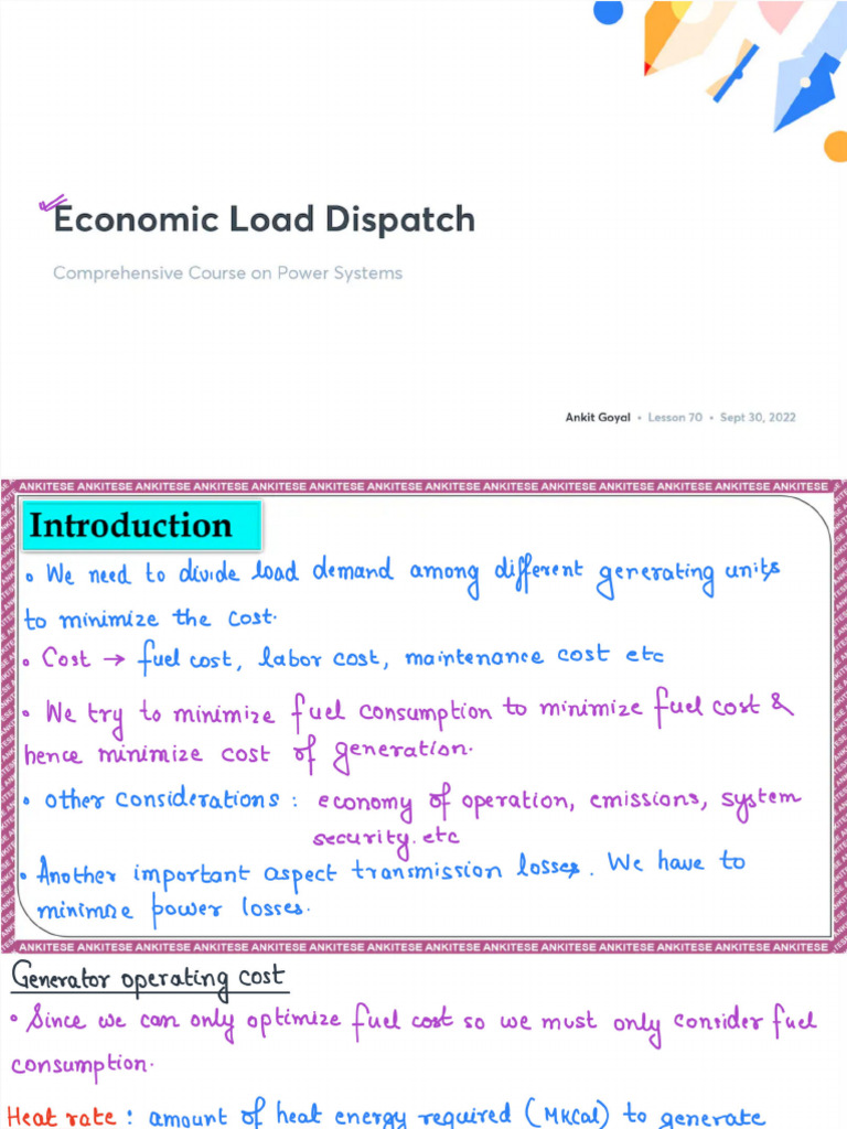 Economic Load Dispatch With Anno | PDF