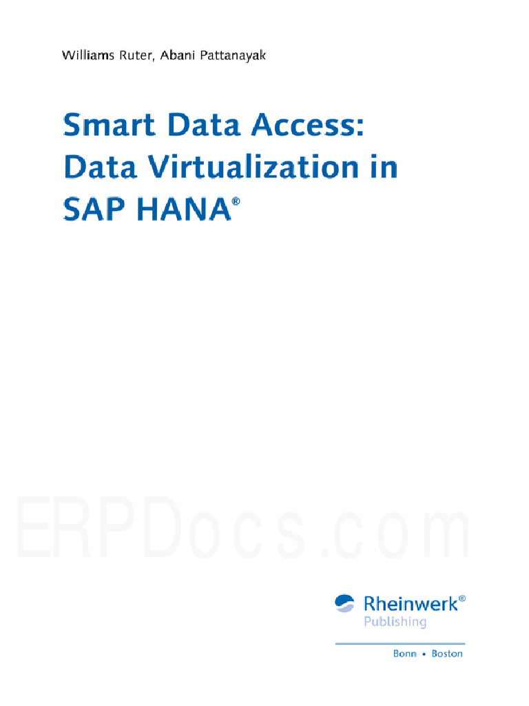 Smart Data Access Data Virtualization In Sap Hana Erpdocs Pdf