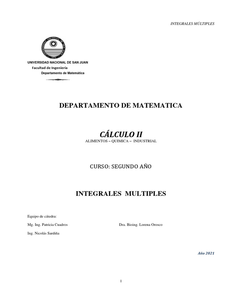 INTEGRALES MULTIPLES | PDF | Integral | Vector Euclidiano