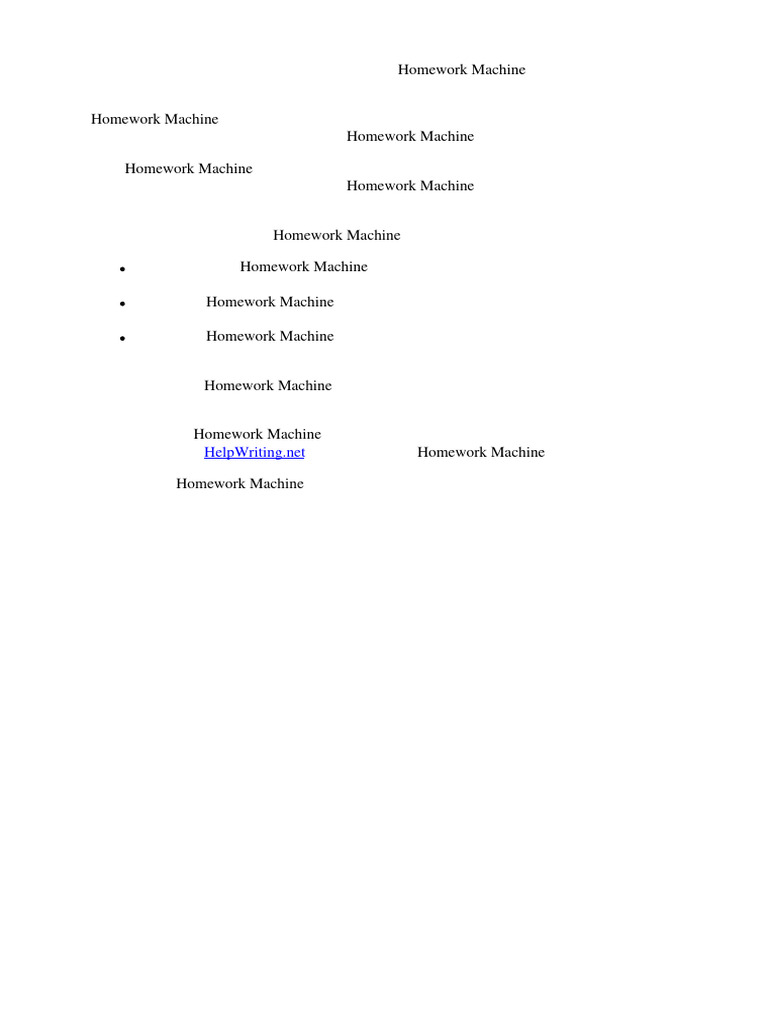 Homework Machine | PDF | Books