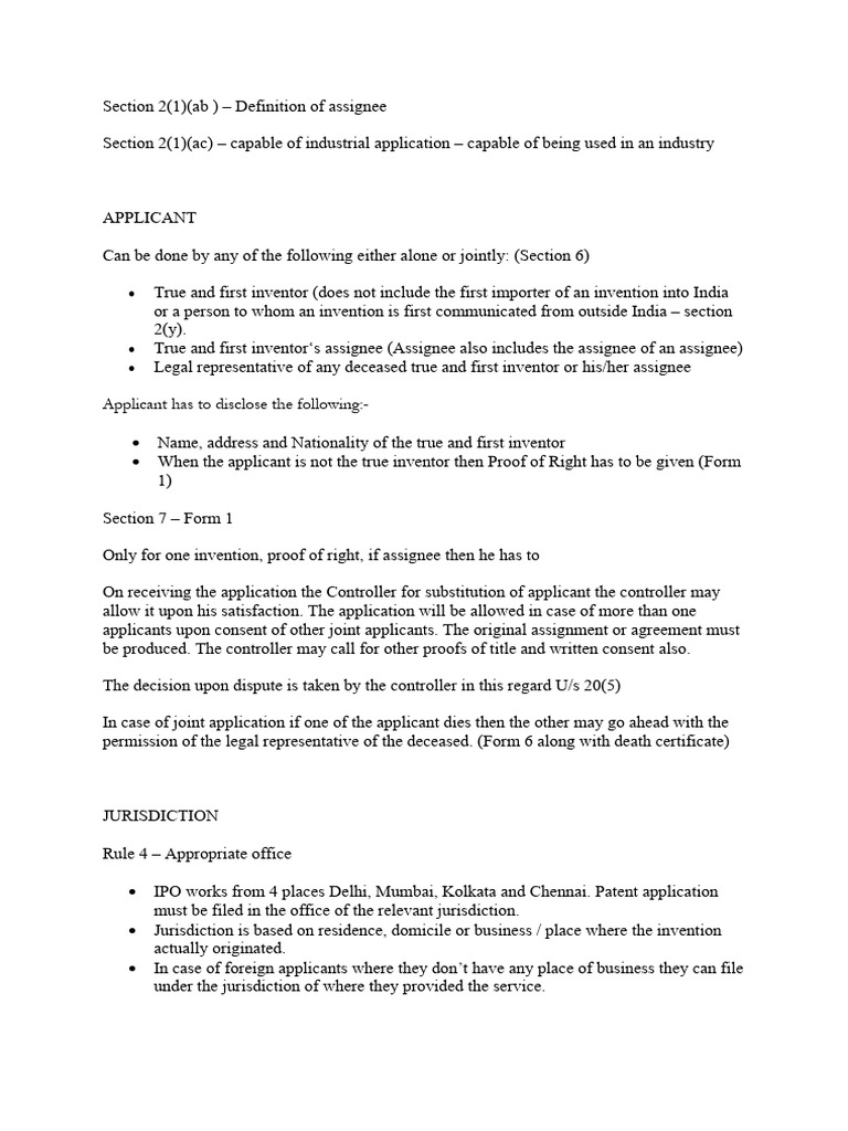 Summary Patent Manual | PDF | Patent Application | Priority Right