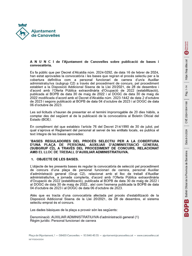 Canovelles 3593630 | PDF