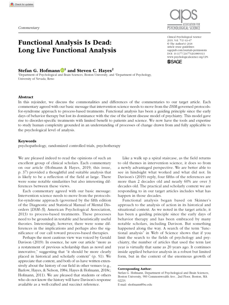 Functional Analysis Is Dead, Long Live Functional Analysis | PDF ...