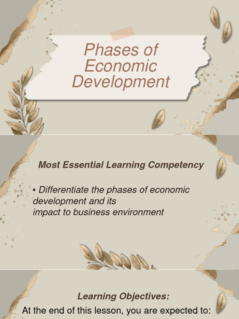 Org-Mngt-Q1-W5 Phases of Economic Development | PDF | Economic ...