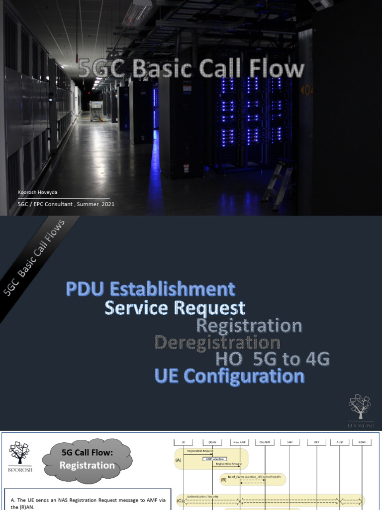 5GC Basic Call Flows | PDF | Network Protocols | Network Architecture