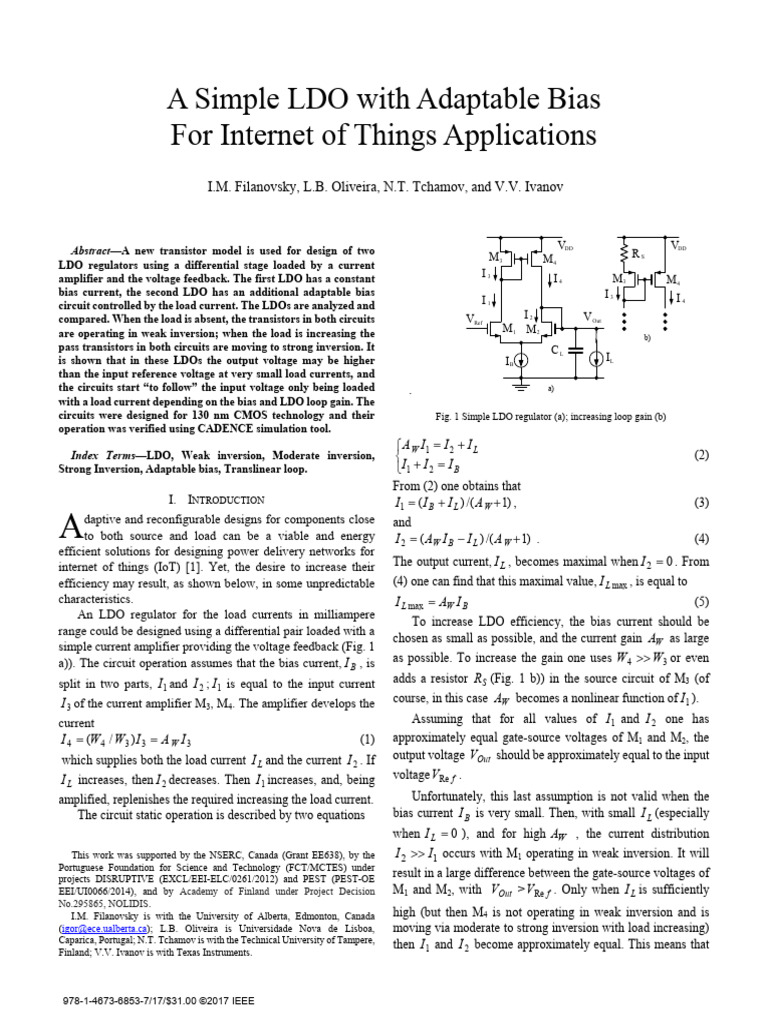 Simple LDO | PDF | Amplifier | Electrical Engineering