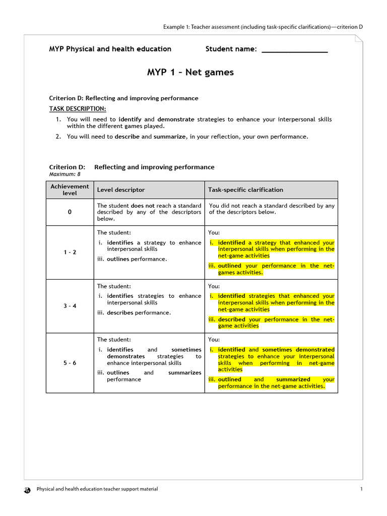 Sample Assessment PHE | PDF | Health Education | Behavioural Sciences
