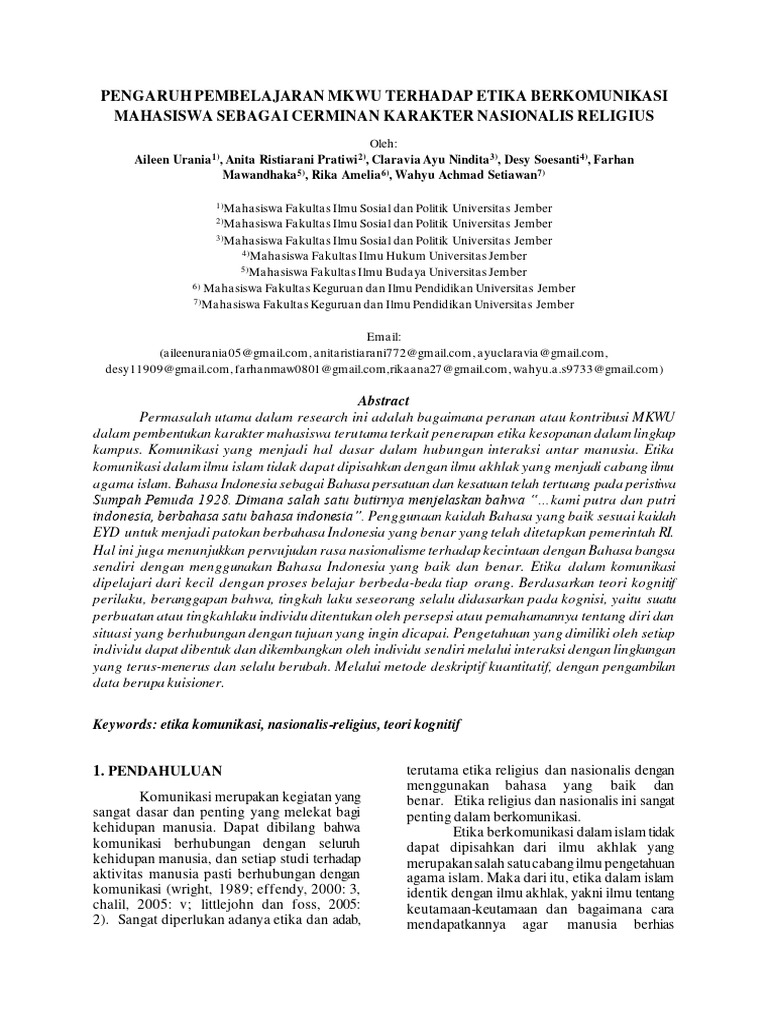 ARTIKEL ILMIAH PAI Revisi | PDF