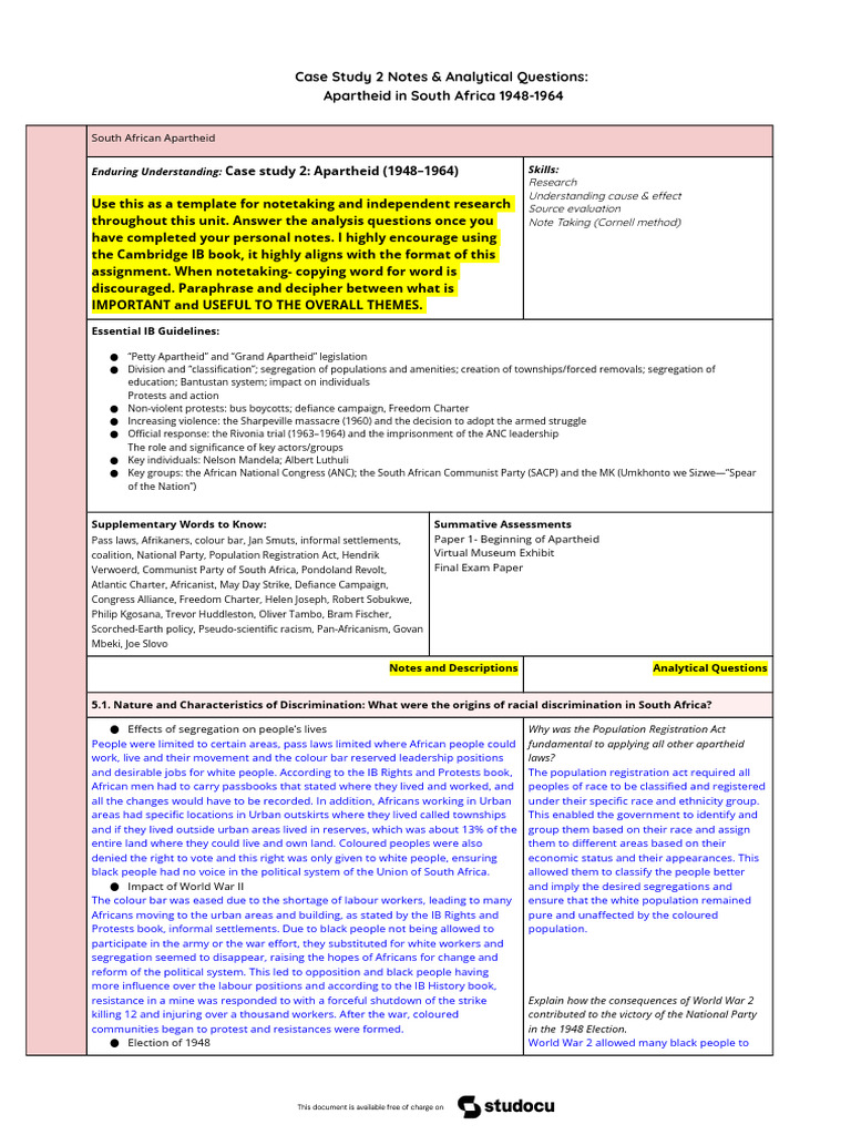 case-study-2-apartheid- | PDF | Apartheid | African National Congress