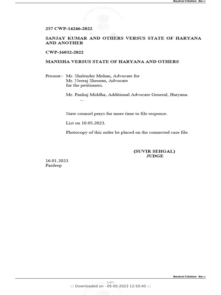 CWP 14246 2022 16 01 2023 Interim Order | PDF