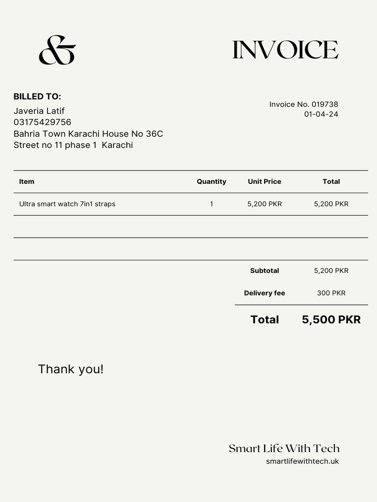 Invoice: Thank You! | PDF