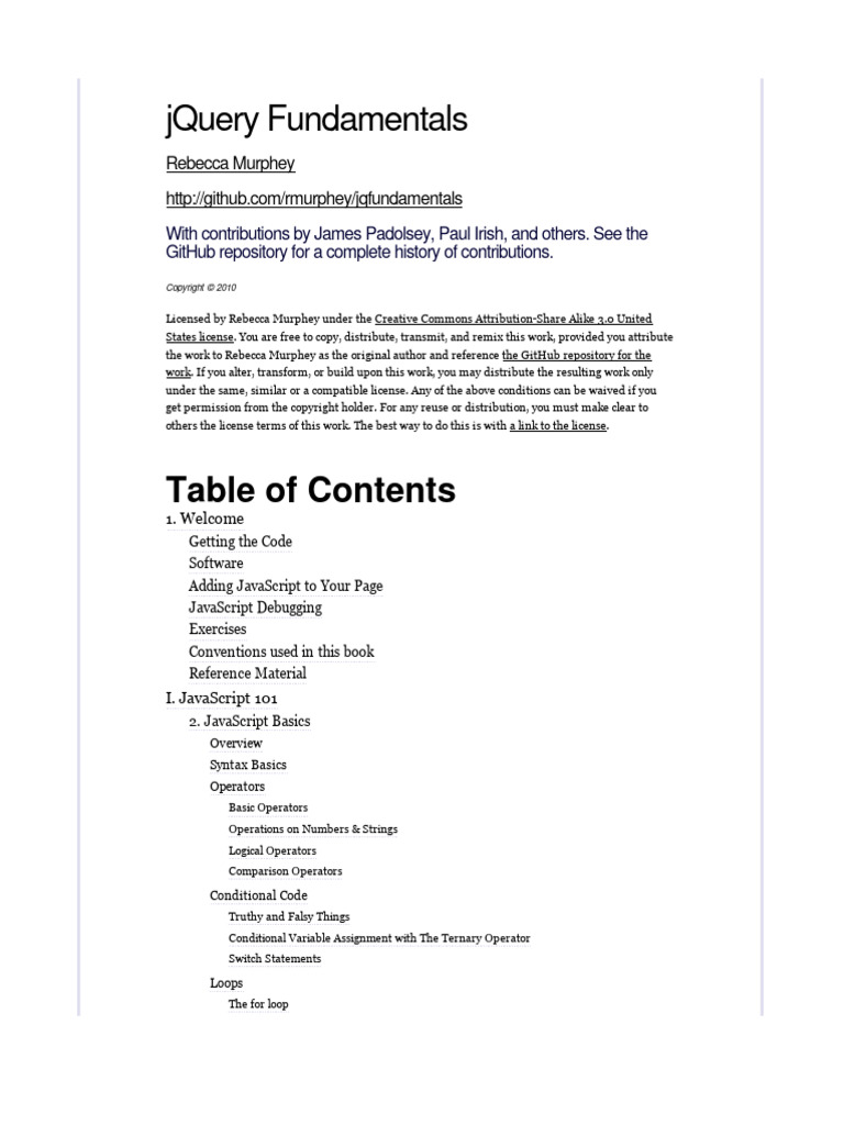 0611 Jquery Fundamentals | PDF | J Query | Anonymous Function