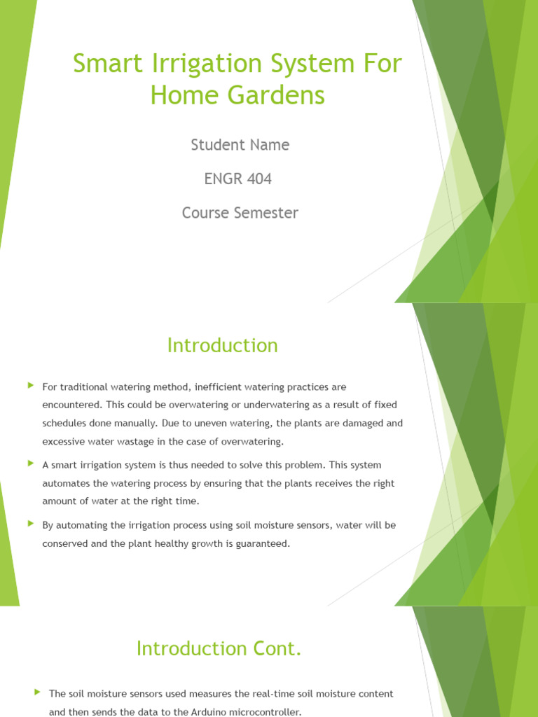 Smart Irrigation System For Home Gardens1 | PDF | Arduino | Microcontroller