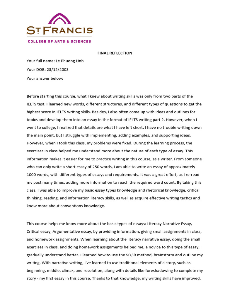 College Writing Course Insights | PDF | Essays | Knowledge