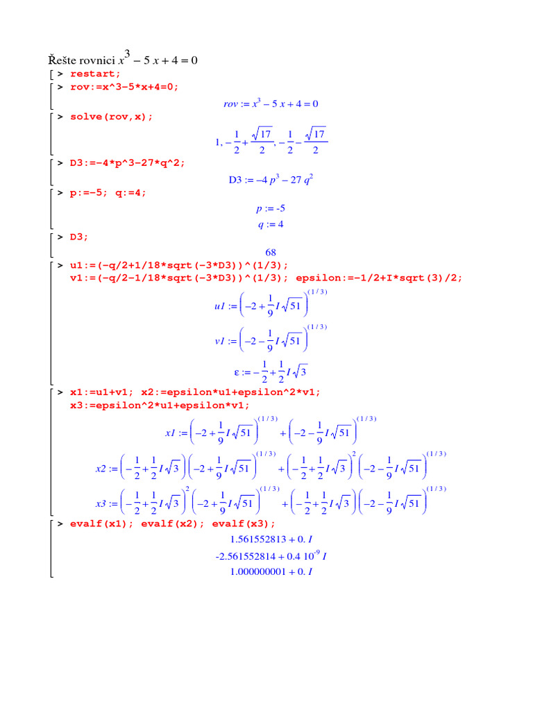 Solving Cubic Equations with Trigonometry | PDF