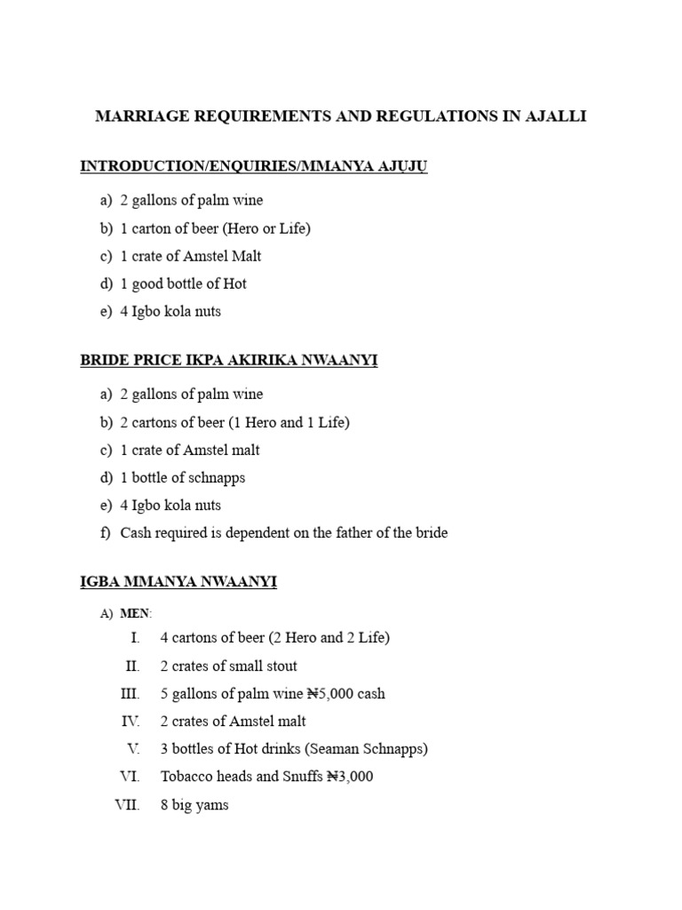 Ajalli Marriage List 1 | PDF