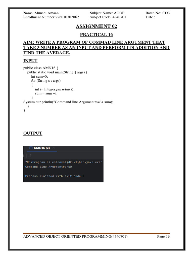 Aoopp Pdf Constructor Object Oriented Programming Programming 0536
