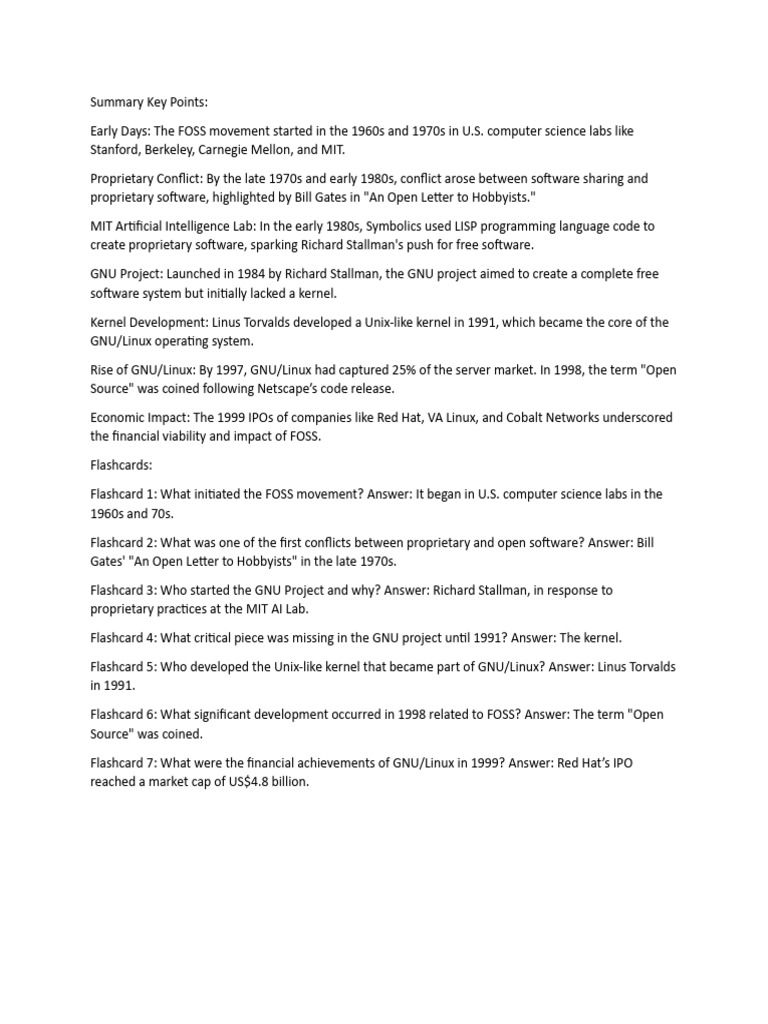 History of FOSS | PDF