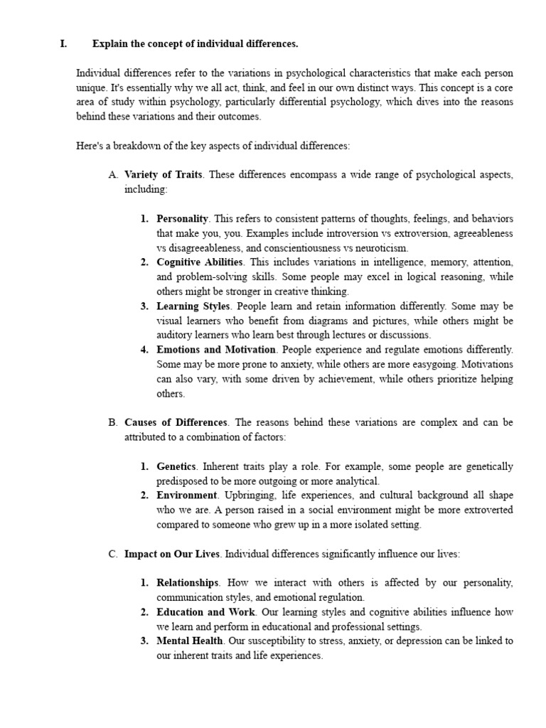Understanding Individual Differences in Learning | PDF | Learning | Learning Styles