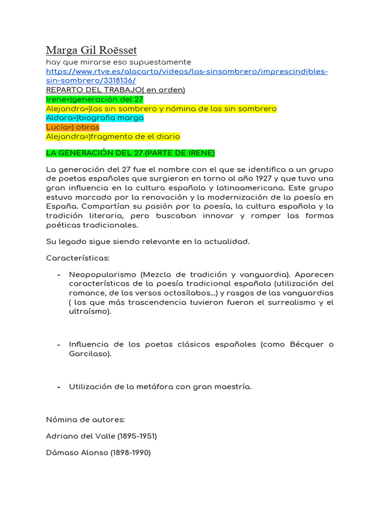 Marga Gil Roësset | PDF | Literatura en español | Literatura española