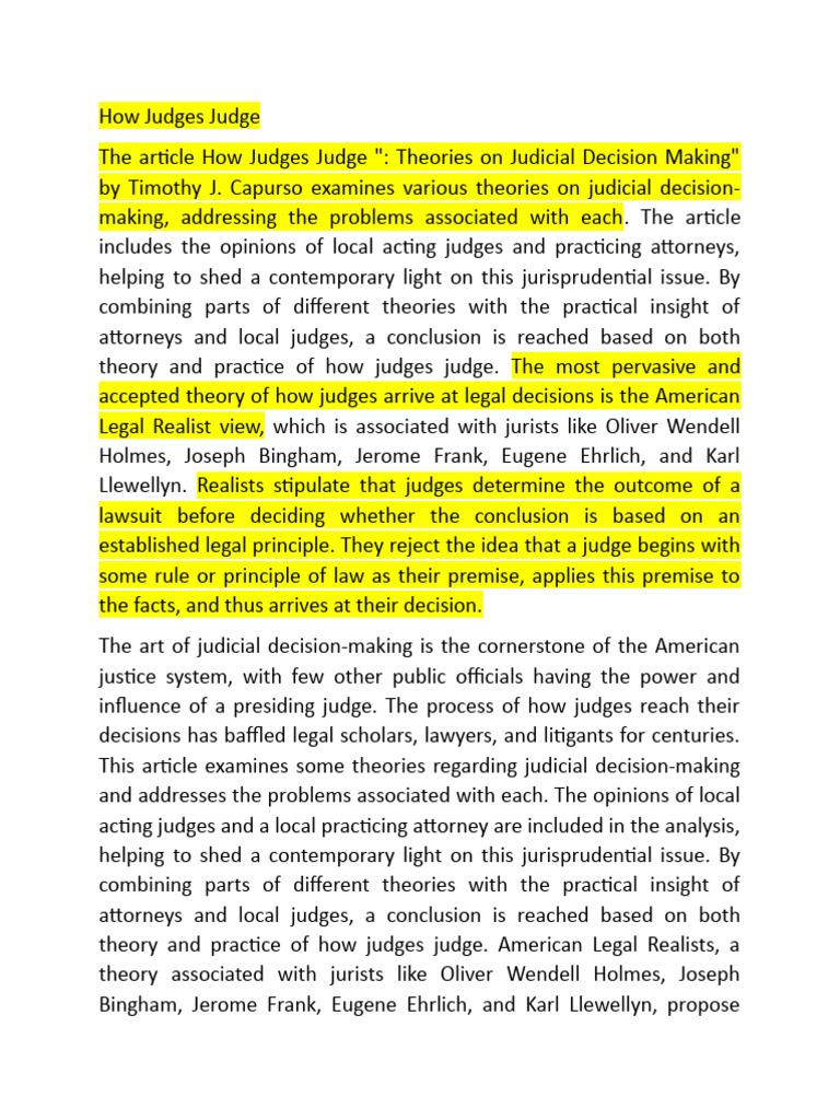 How Judges Judge | PDF | Jurisprudence | Judiciaries