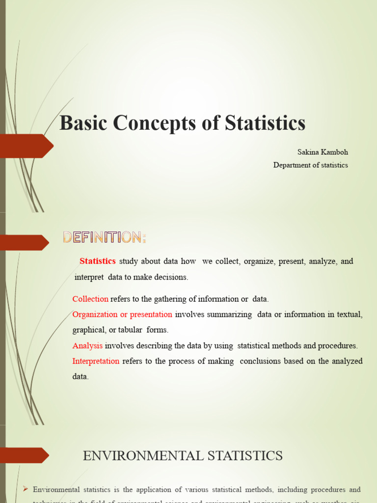 Introduction to Statistics Concepts | PDF | Statistics | Data