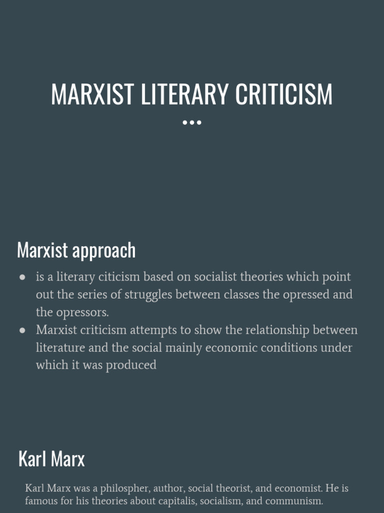 Understanding Marxist Literary Criticism | PDF | History