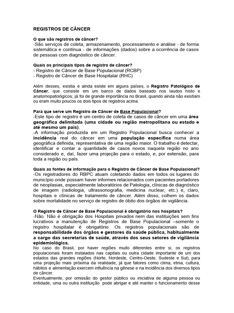 Cartilha RHC | PDF | Câncer | Hospital