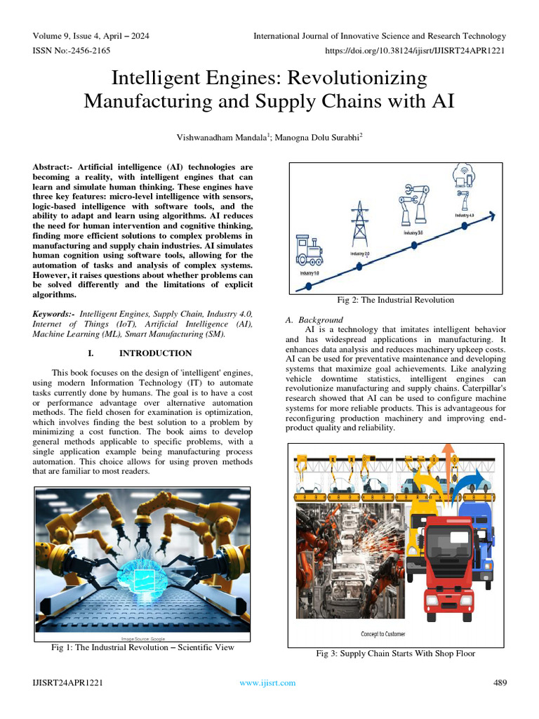 Intelligent Engines: Revolutionizing Manufacturing and Supply Chains ...